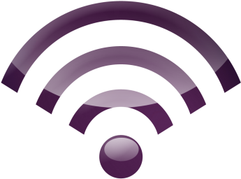 Purple, Wifi Signs, Icons, Png Png Images - Wi-fi (400x323), Png Download
