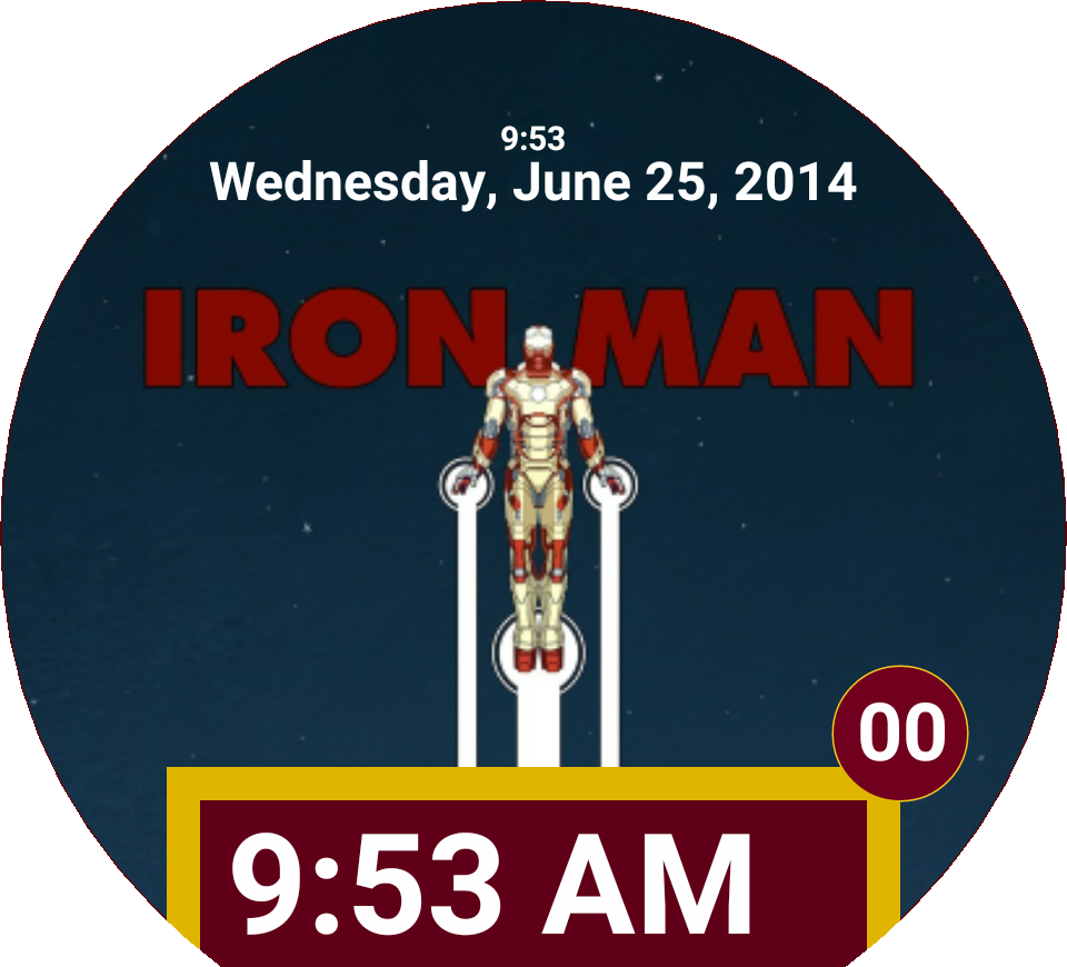 Iron Man Watch Face Preview (960x870), Png Download