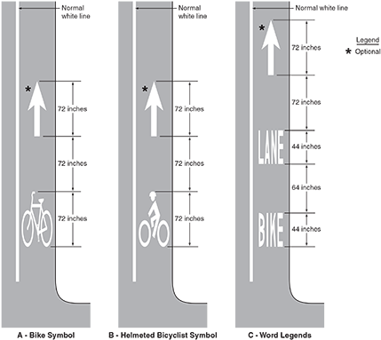 Bike Lane Symbol (450x400), Png Download