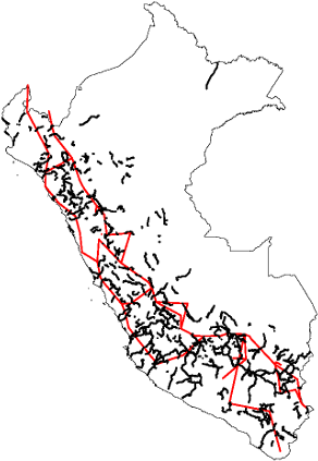 The Current Road Networks And The Inca Road Network - Map (300x429 ...