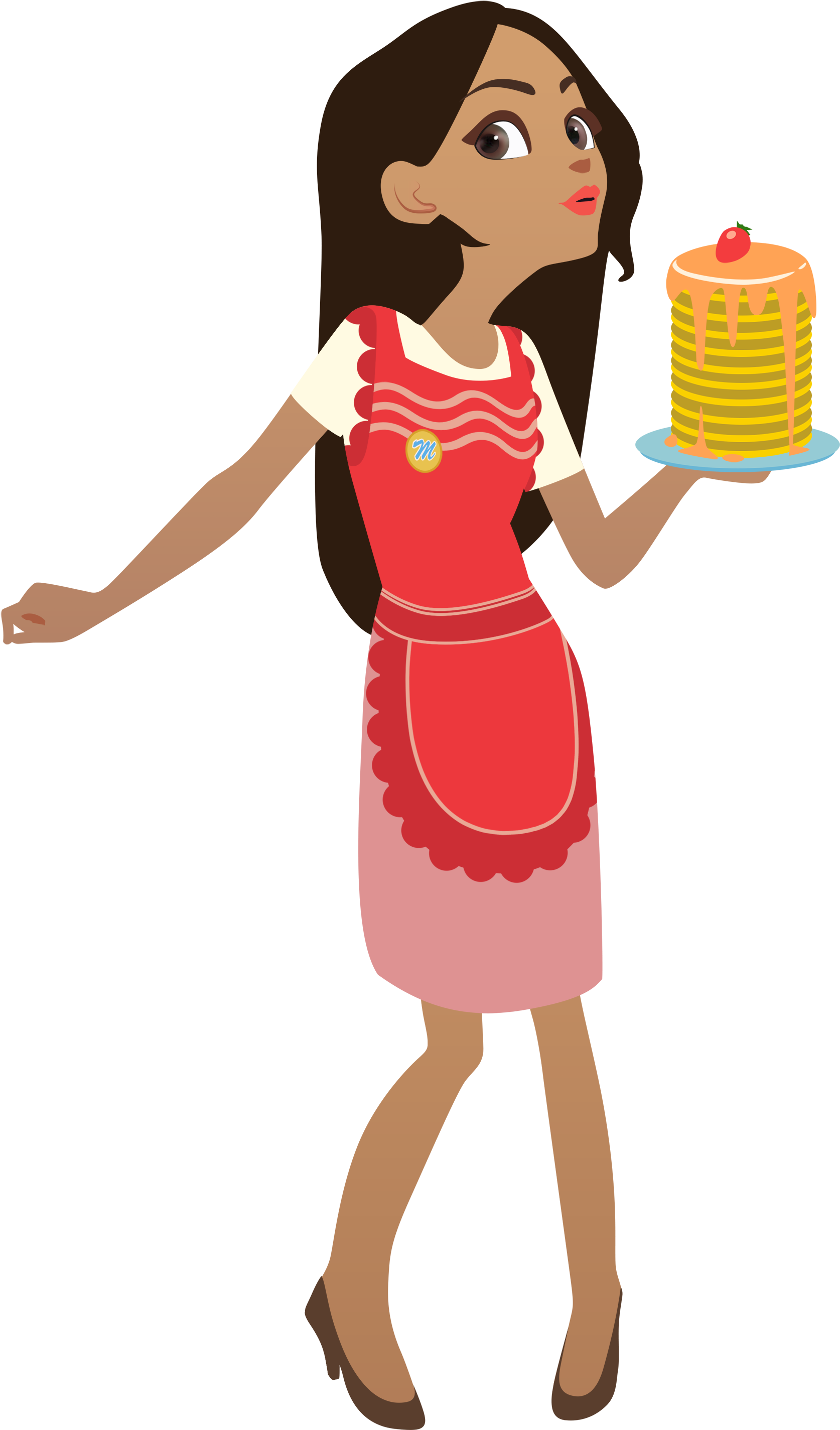 Lady Chef Png - Girl Chef Logo Transparent Hd (1800x2936), Png Download