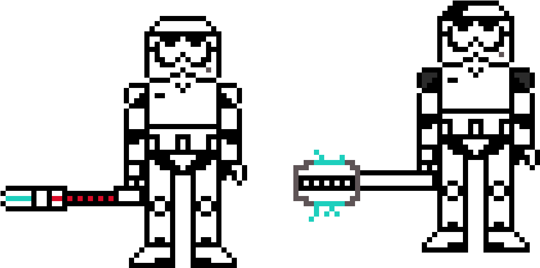 Stormtrooper And Stormtrooper Executioner - Stormtrooper Pixel Art ...