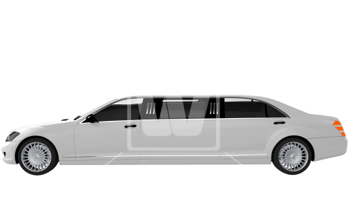 White Limo Side View - Illustration (550x351), Png Download