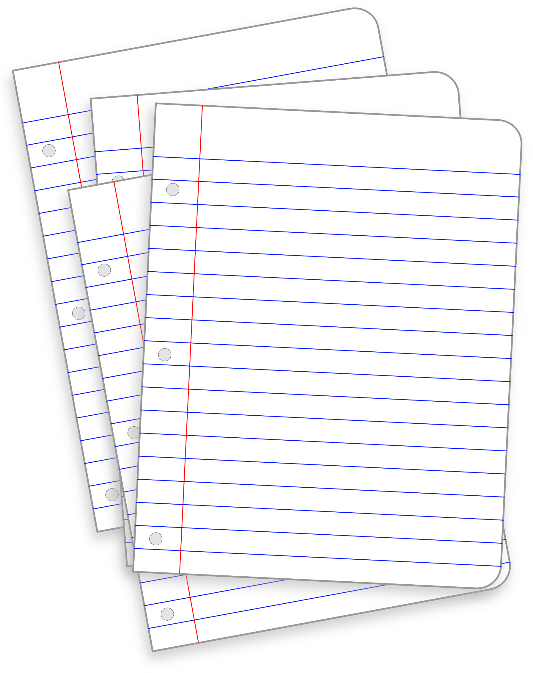 Clipart Messy Lined Papers Template Picture 3 Paper - Paper (1855x2400 ...