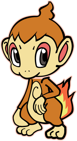 Chimchar (500x600), Png Download