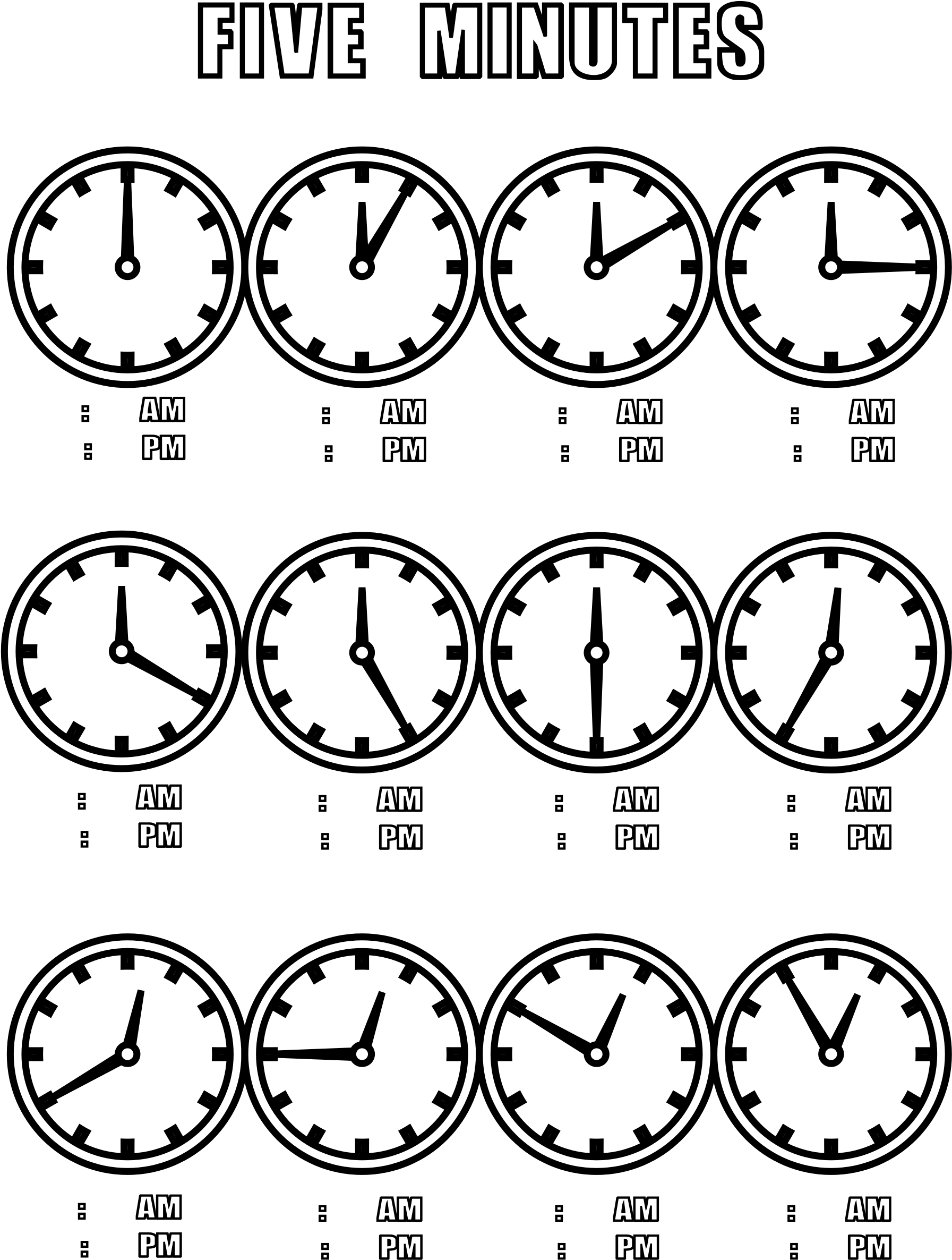 Open - Time Clock For Kids (2000x2588), Png Download