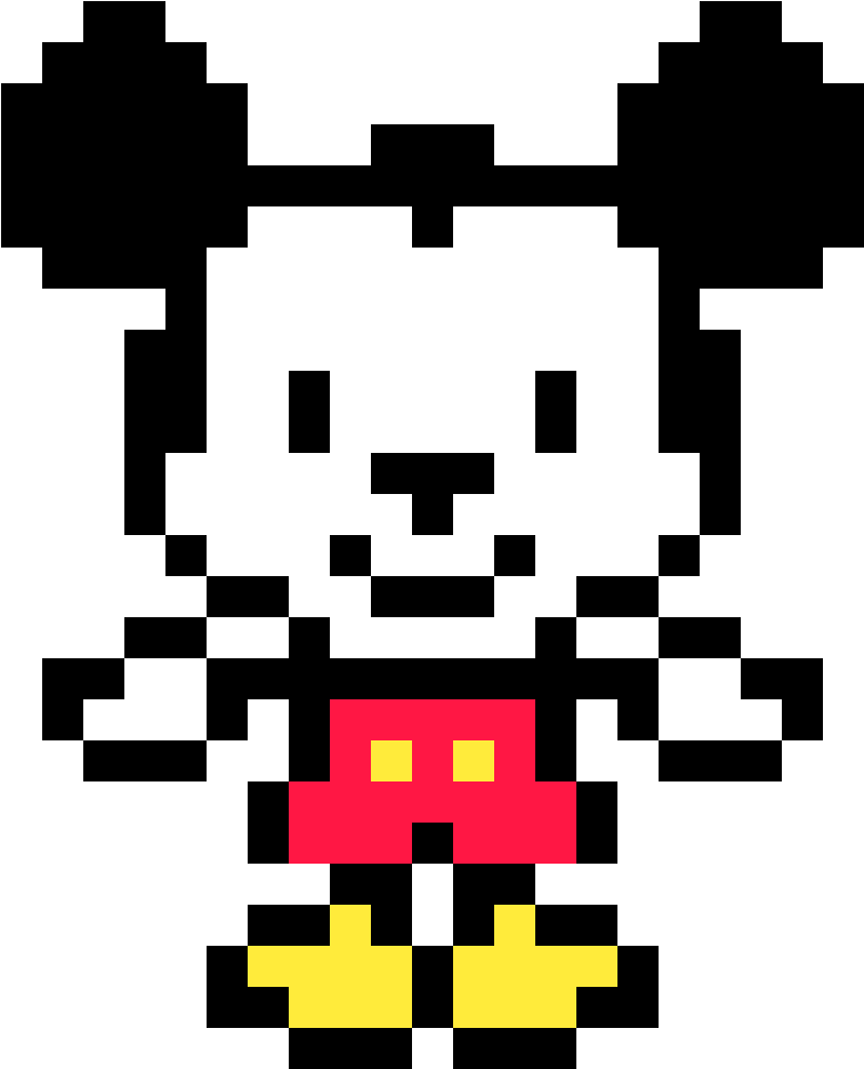Download Mickey Mouse - Pixel Art De Mickey Mouse | Transparent PNG ...