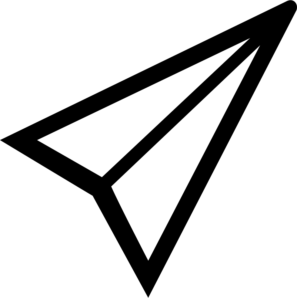Paper Airplane Outline - Paper Airplane Outline Png (980x982), Png Download