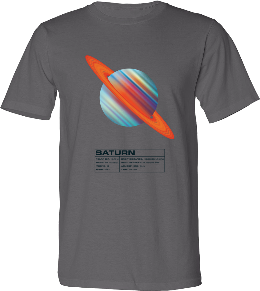Download Saturn Planet Unisex 100% Certified Organic T-shirt - Fbla T ...