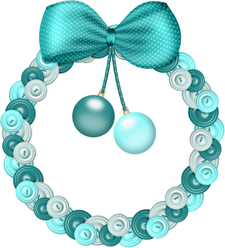 Christmas Blue Wreath Clip Art - Christmas Day (724x800), Png Download