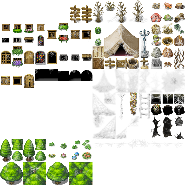 [ Img] - Rpg Maker Mv Outside Tileset (768x768), Png Download