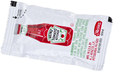 Blank Ketchup Packet