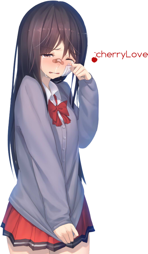 Download Crying Anime Girl Png - Anime Girl Crying Transparent ...