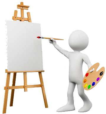 Download A 3d Man Painting A Picture - Man Painting A Picture Png ...