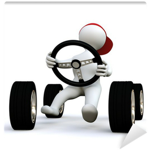 3d Man Car (400x400), Png Download