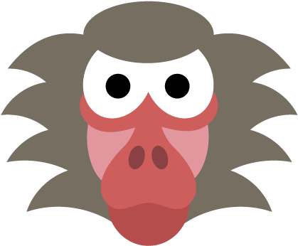 Free Printable Baboon Mask (500x500), Png Download