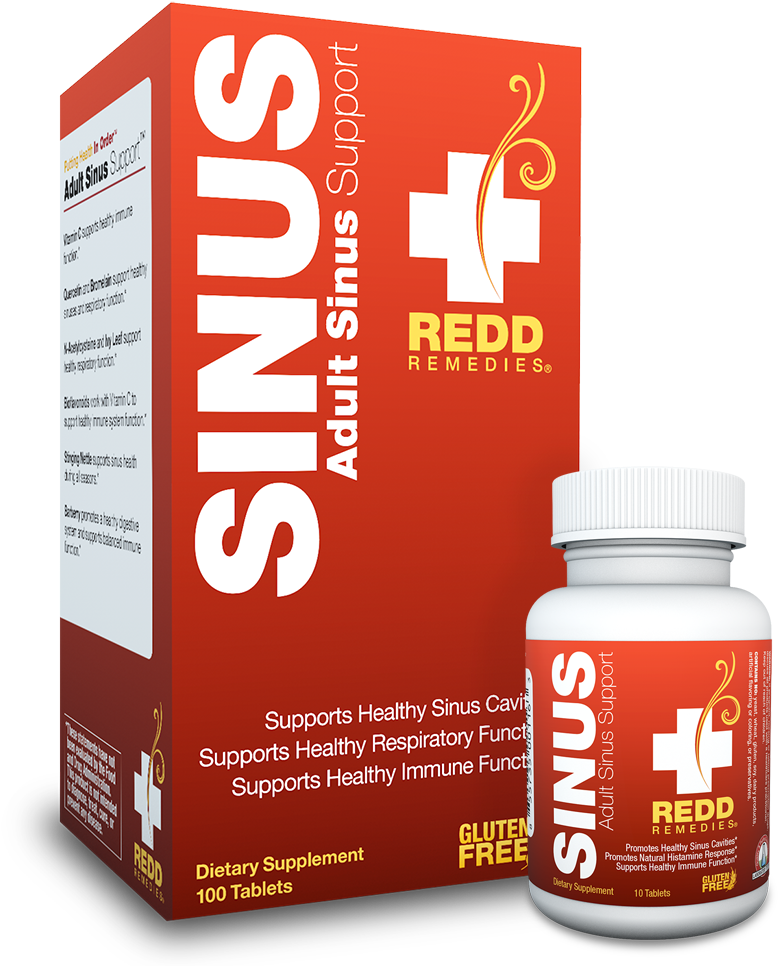 Adult Sinus Support Promotes Healthy Sinus Cavieties, - Redd Sinus ...