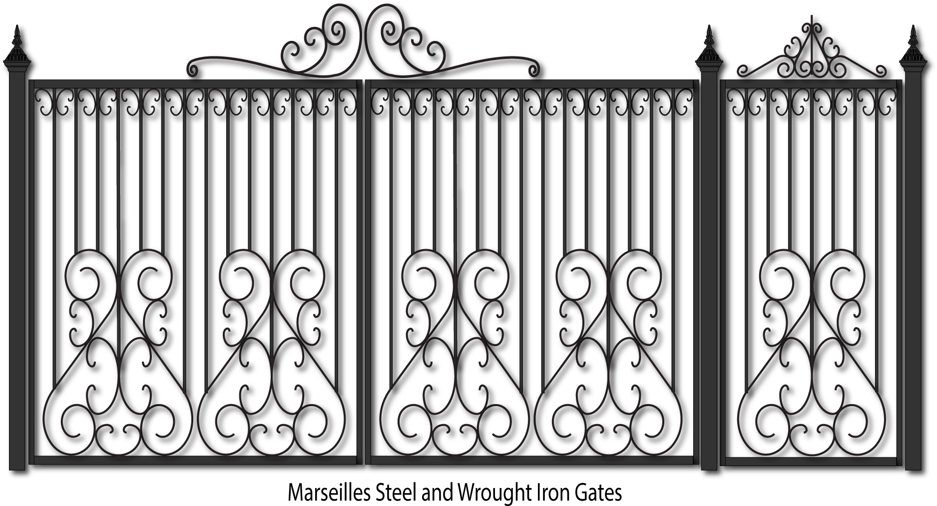 Wrought Iron Gate Png (1920x1080), Png Download