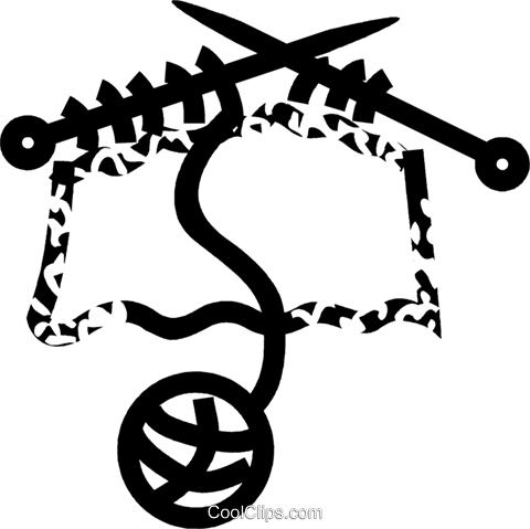 Wool And Knitting Needles Royalty Free Vector Clip - Knitting (480x479 ...