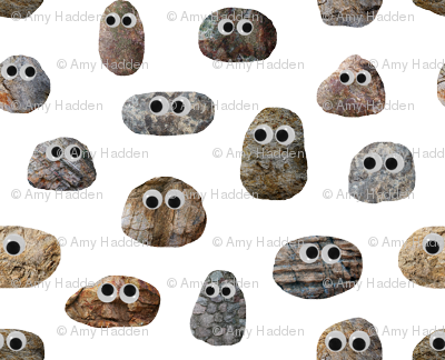 Rocks With Googly Eyes (400x324), Png Download