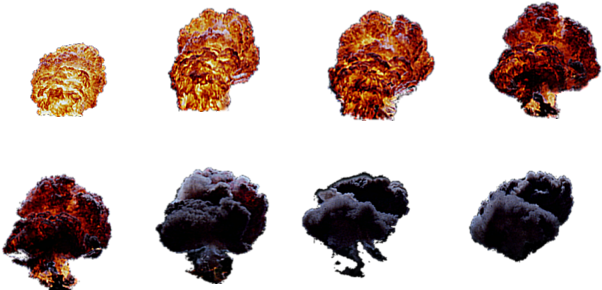 Image - Duke Nukem Explosion Sprites (639x319), Png Download