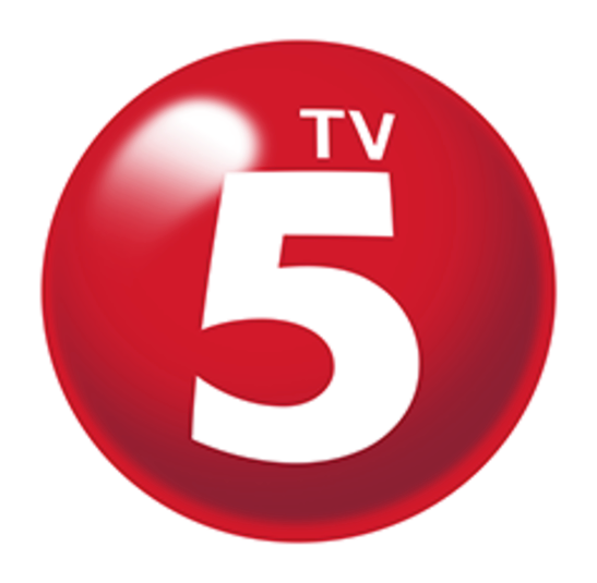 Tv5 2017 White Glow - Tv 5 Logo Png (547x535), Png Download