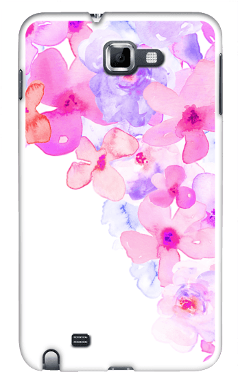 Bright Purple Watercolor Flowers Painted Floral Design - Mobile Phone ...