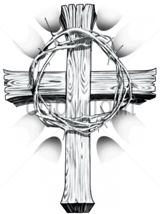 Download 12184 Cross Crown Thorns - Cross With Crown Of Thorns ...