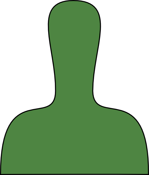 How To Set Use Green Person Silhouette Outline Clipart (510x597), Png ...