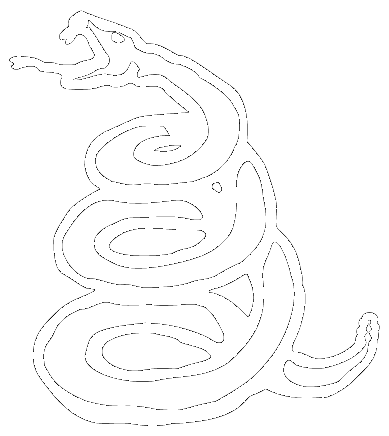 N/a - Metallica Logo Snake (389x436), Png Download