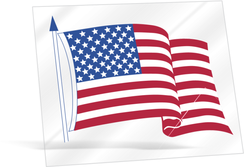 Clear Static Cling American Flag Decals Png American - American Flag ...
