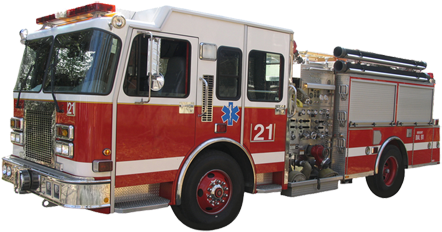 Fire Engine (445x355), Png Download