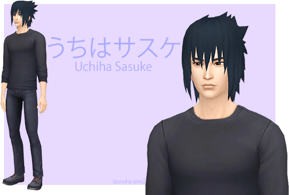 Download To Celebrate 500 Followers, My Sasuke Sim Is Back Up - Sims 4 ...