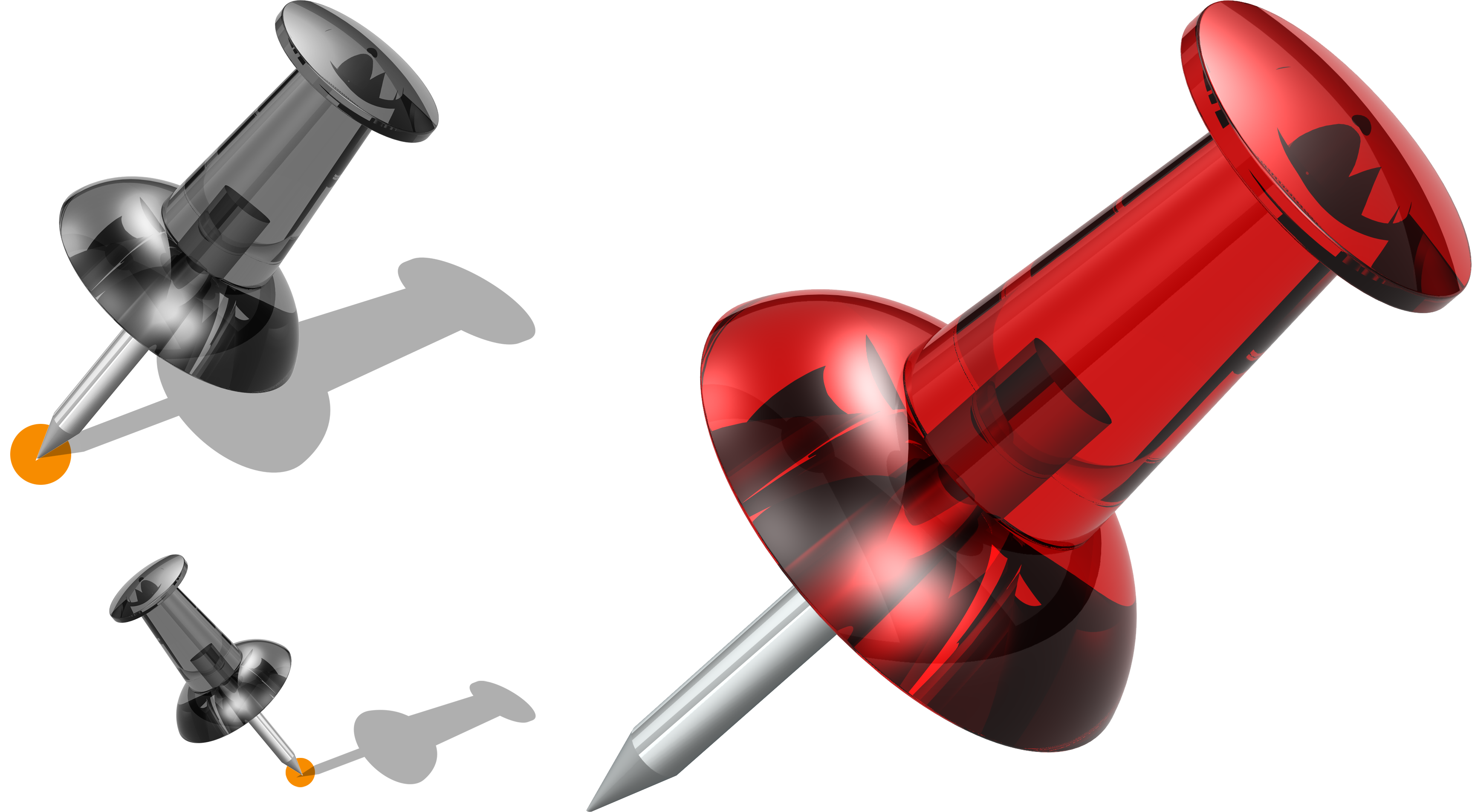 Paper Pin With Transparent Background (3453x1906), Png Download