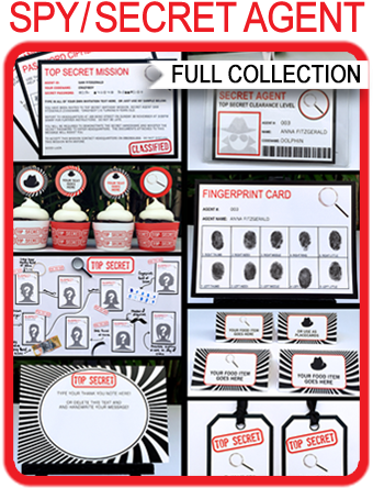 Download Spy Secret Agent Printables 130418 - Birthday | Transparent ...