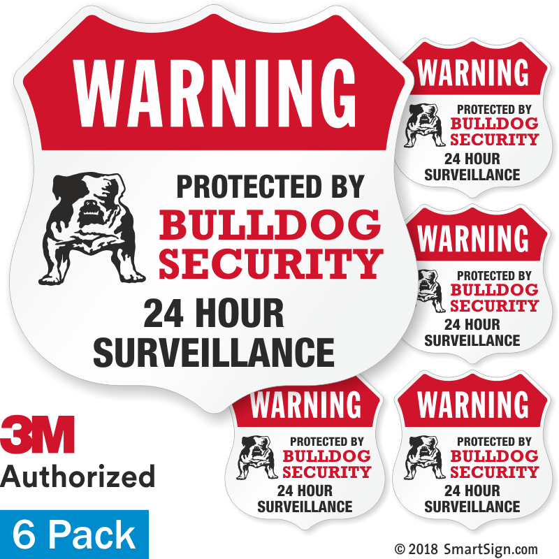 Warning Protected By Bulldog Security Shield Label - Lynn University ...