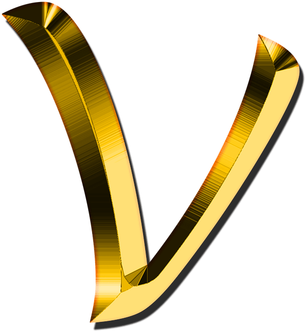 Download Letters, Abc, V, Alphabet, Learn, Education, Read - V Gold Png ...