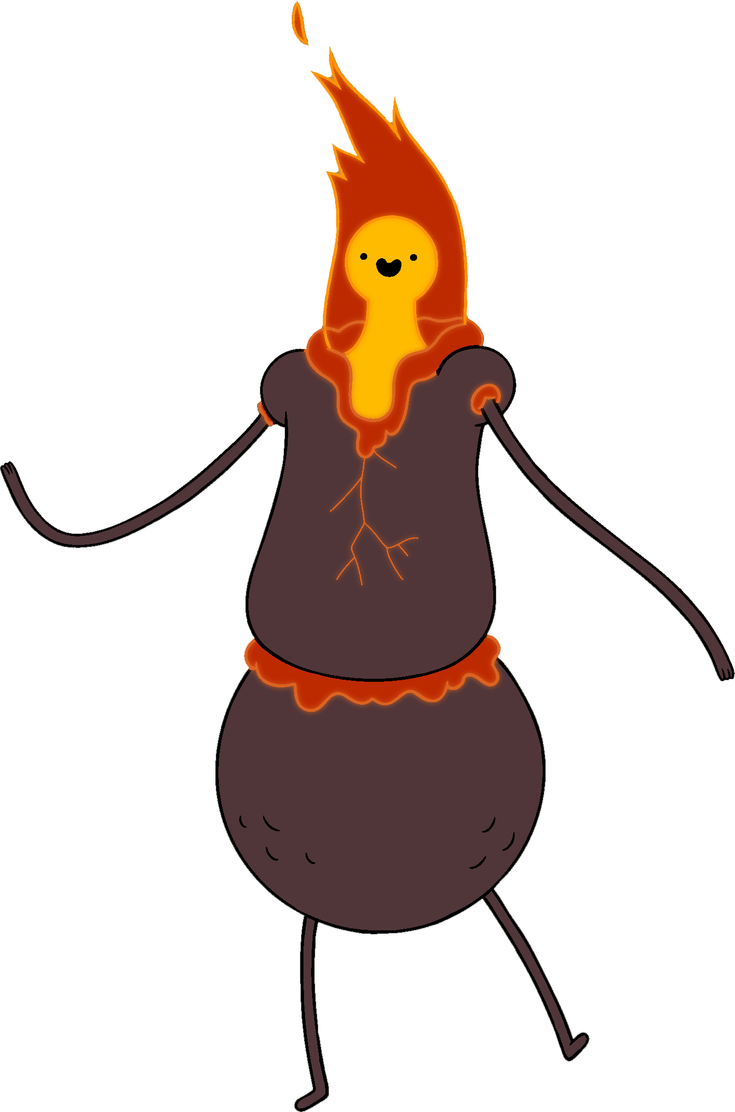 Flame Person 11 - Flame Person Adventure Time (1441x2179), Png Download
