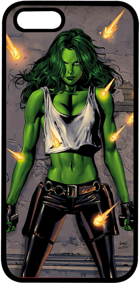 Capinha Celular She Hulk - Girl Version Of The Hulk (500x667), Png Download