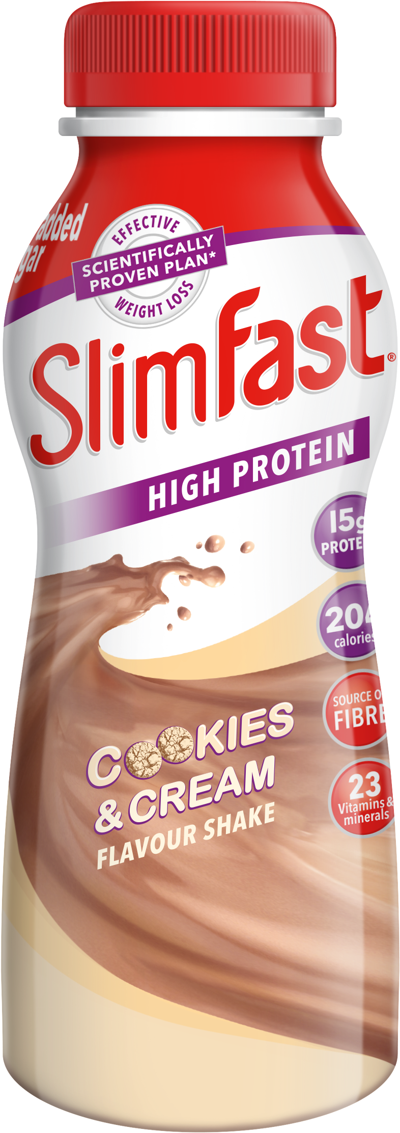 Cookies & Cream Flavour Shake - Slim Fast Cafe Latte (2365x2365), Png ...