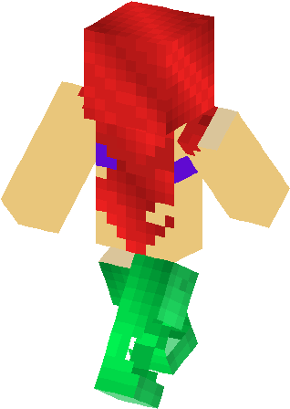 Minecraft Skins Mermaid Ariel (317x456), Png Download