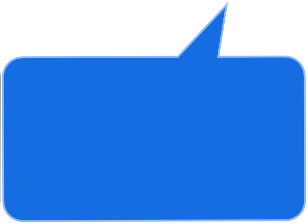 Speech Bubble Clip Art - Blue Square Bubble Png (600x435), Png Download