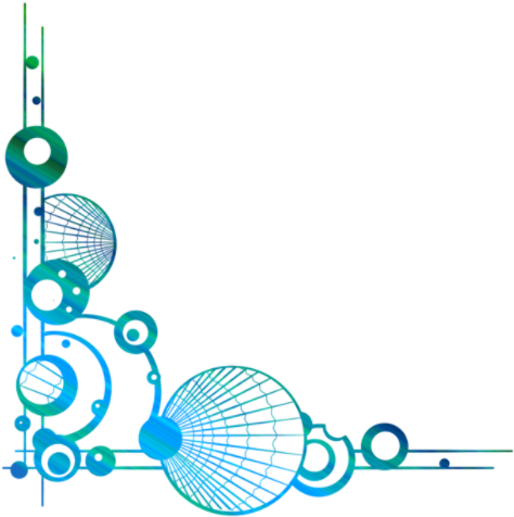 Download Blue Corner Border Png Download - Blue And Green Corner Border ...