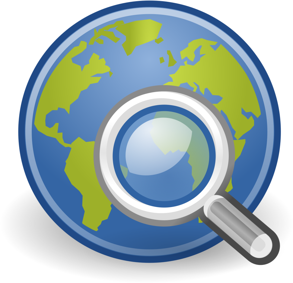 Fichier - Globe-loupe - Hyperlink Icon (1024x1024), Png Download