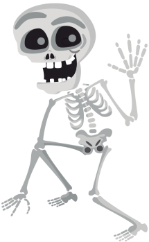 Halloween Skeleton - Cartoon Skeleton No Background (360x360), Png Download