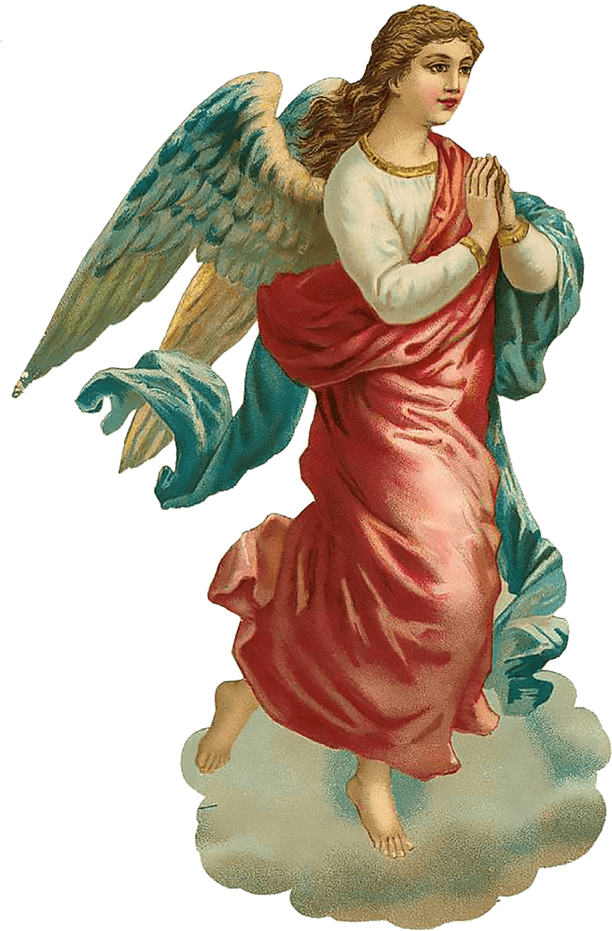 Victorian Vintage Angel Cloud - Angel Png (878x1350), Png Download