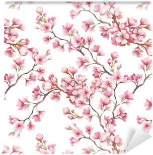Download Seamless Pattern With Cherry Blossoms - Cherry Blossom ...