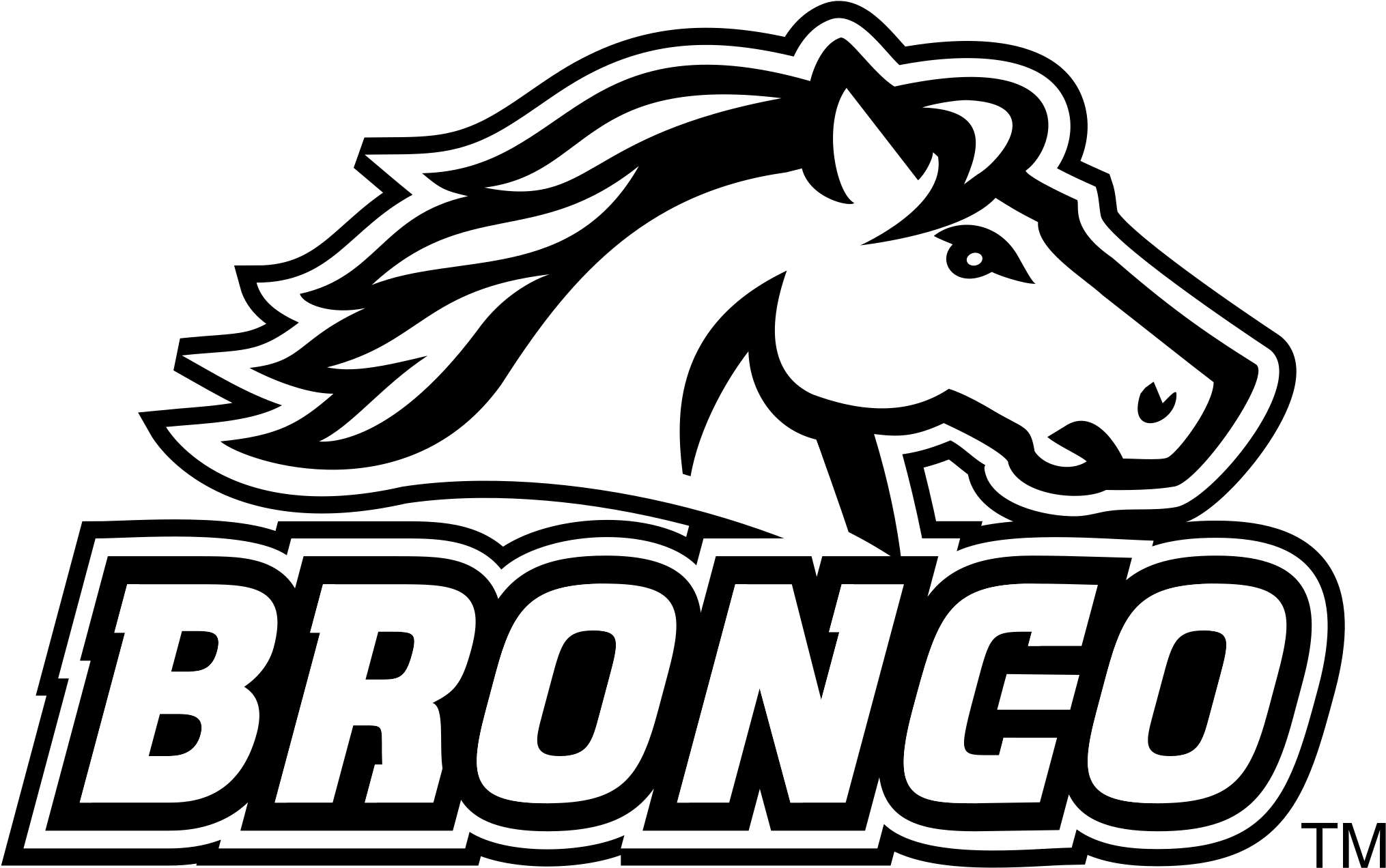 Vector Library Stock Bronco Logo Png Transparent Vector - Mustang White ...