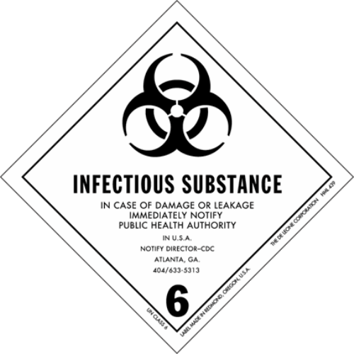 Hazmat Class 6-2 Biohazard - Imdg Code Class 6 (500x500), Png Download