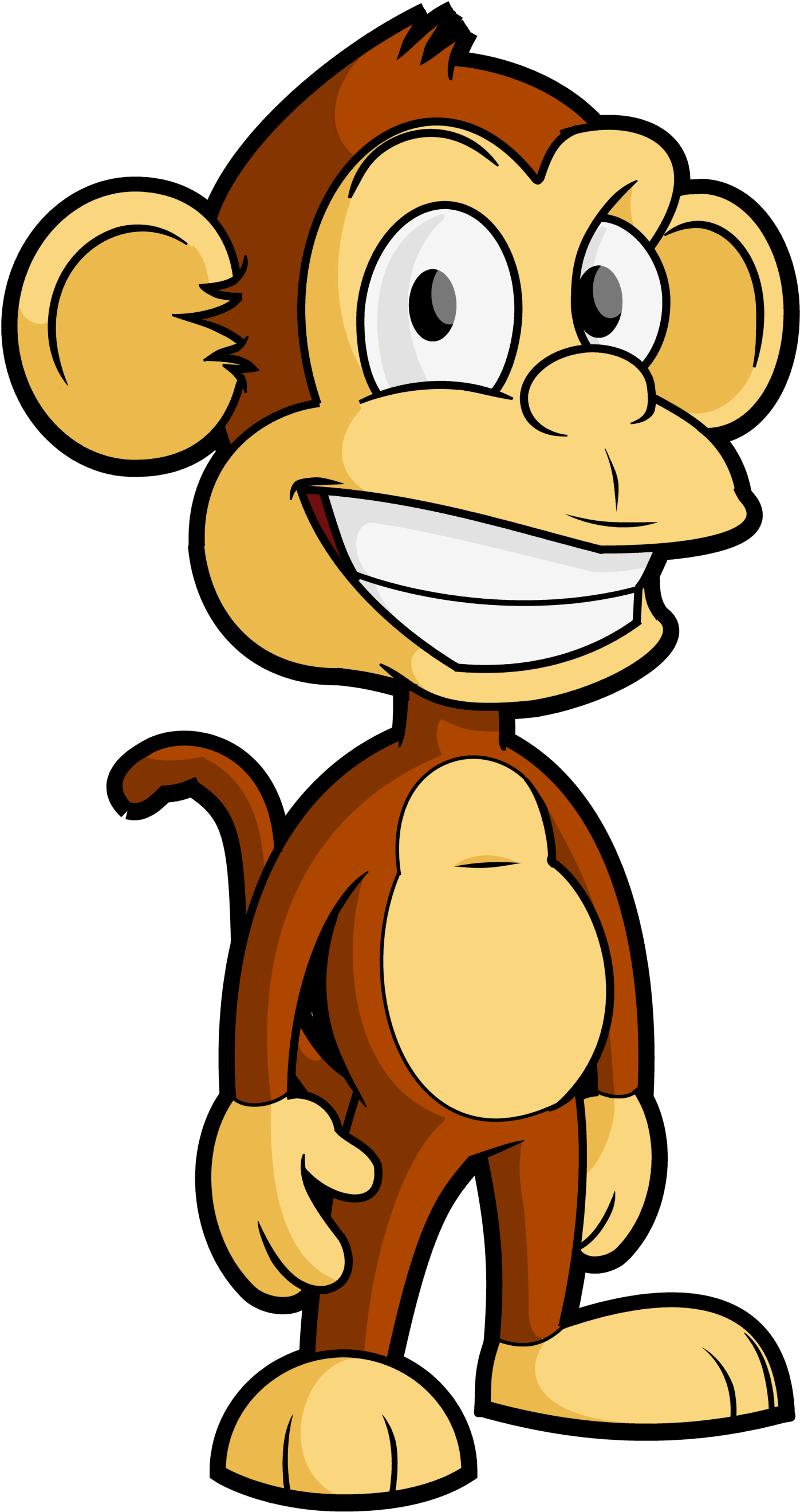 Free Cartoon Monkey Vector Clip Art - Transparent Cartoon Png Png ...
